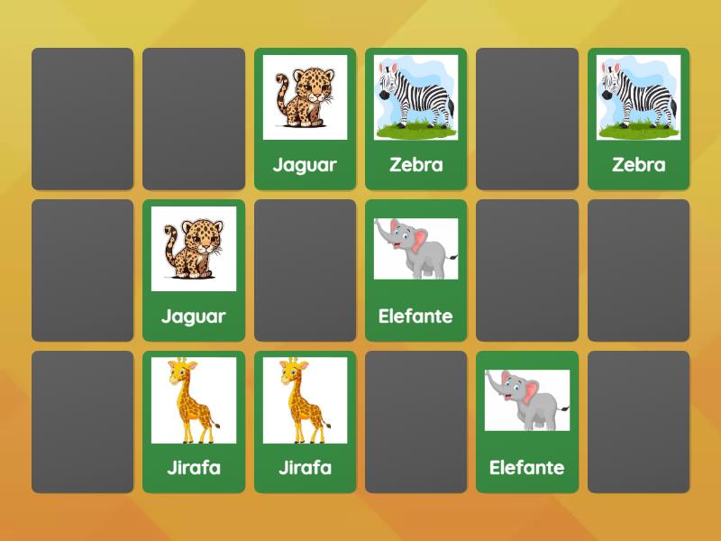 Animales de la selva - Matching pairs