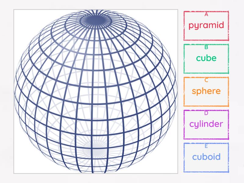 Math: 3D shapes: Cylinder - Sphere - Pyramid - Cube - Cuboid - اختبار ...