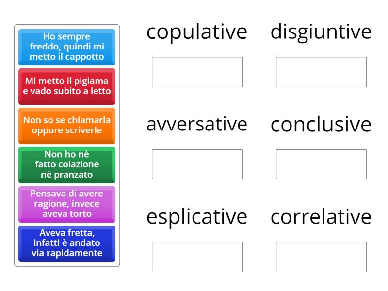 Classifica le coordinate - Group sort
