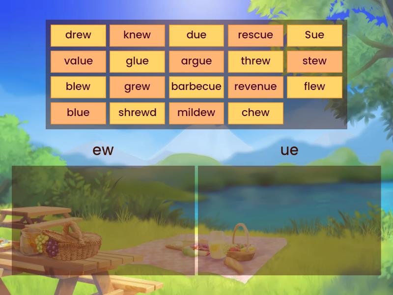 EW and UE Word Sort - Group sort