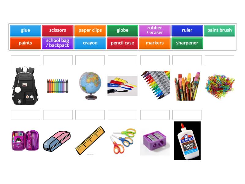 School supplies - Match up