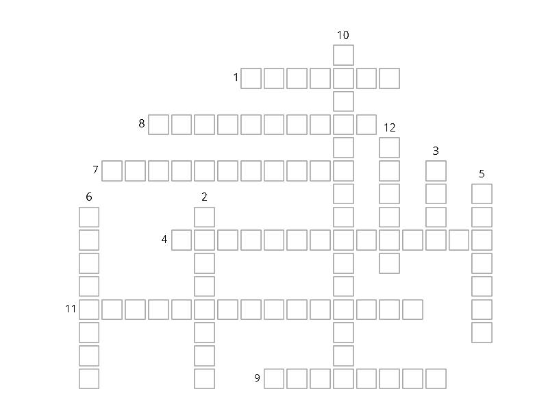 GMF3, unit 8 - Crossword