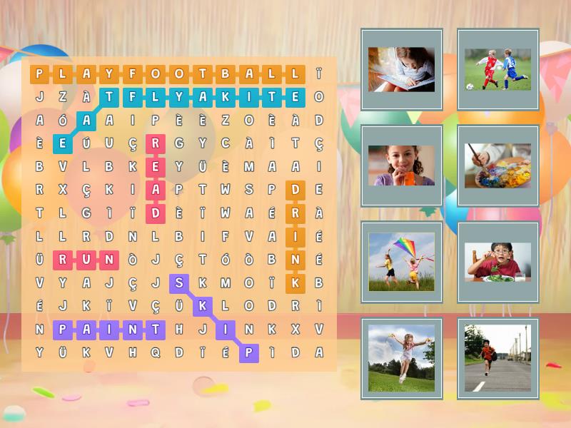 FREE TIME ACTIVITIES OU2 U4 - Wordsearch