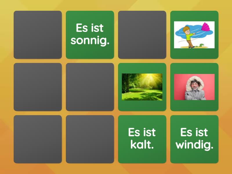 das Wetter - Kinder - Matching pairs