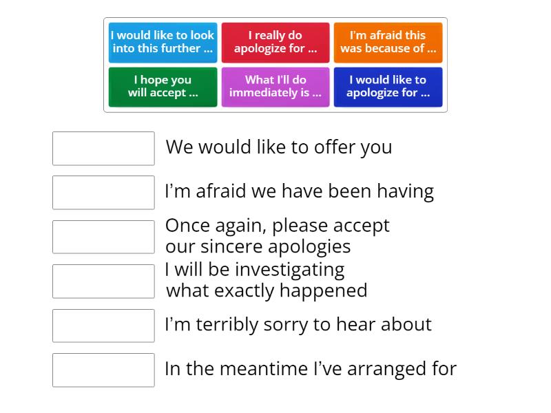 Unit 13 Writing - Match up