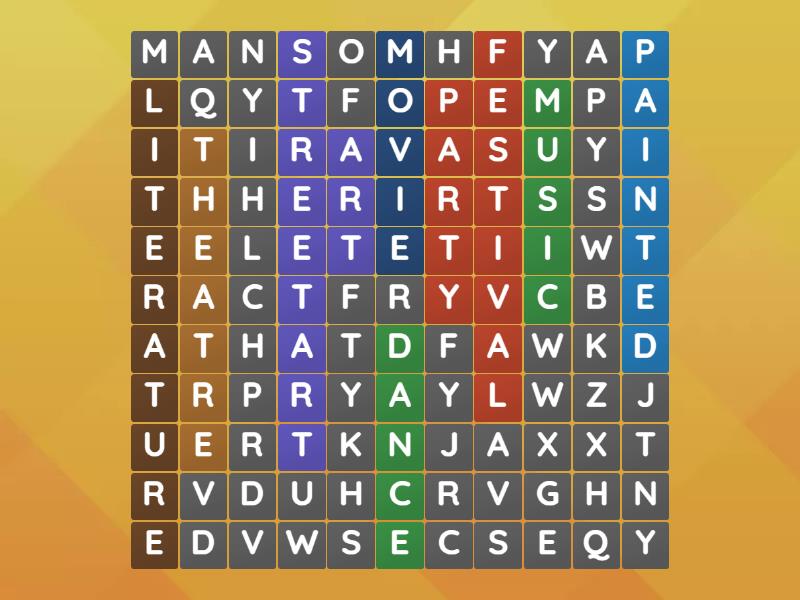 FIND THE WORDS - Caça-palavras