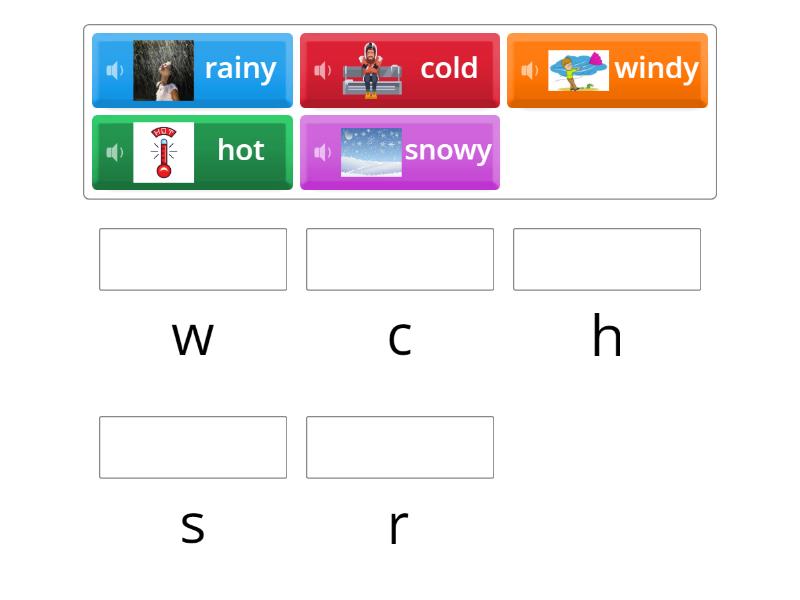 Weather phonics - Match up