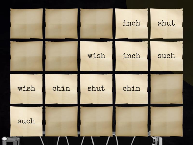 Lesson 12: ch and sh - Matching pairs