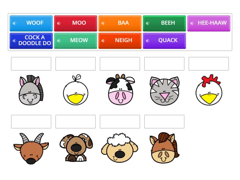 Farm Animal Sounds 2 - Match up
