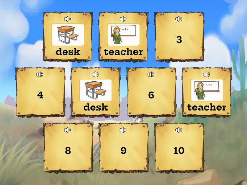 5. In the classroom - Matching pairs