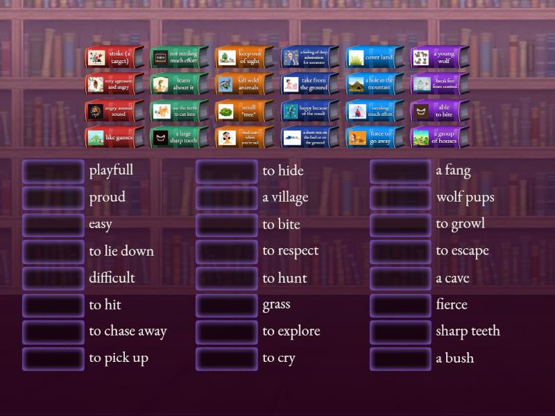 white fang vocab - Match up