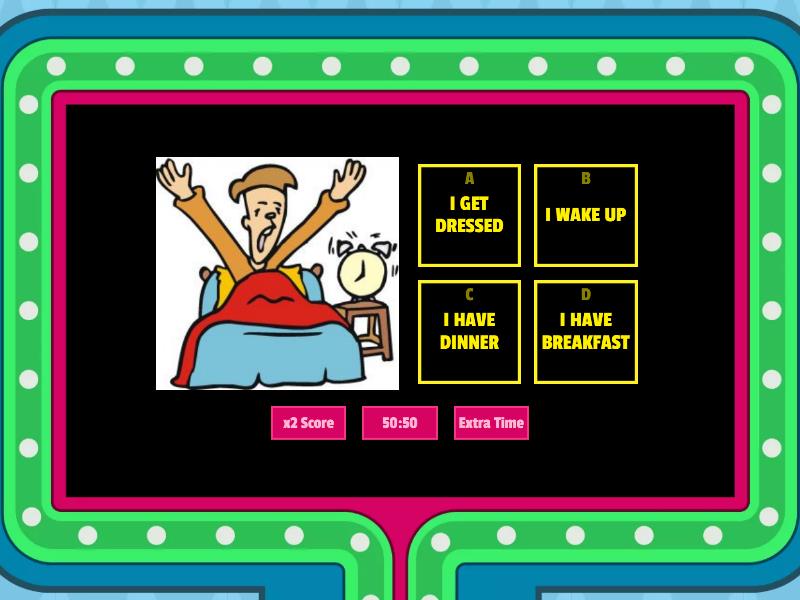 Daily routines game - Gameshow quiz