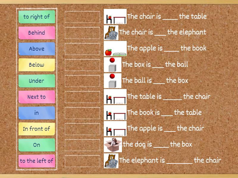 Prepositions of Location - Match up