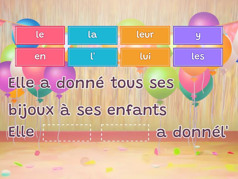 double pronoms 2 - Complete the sentence