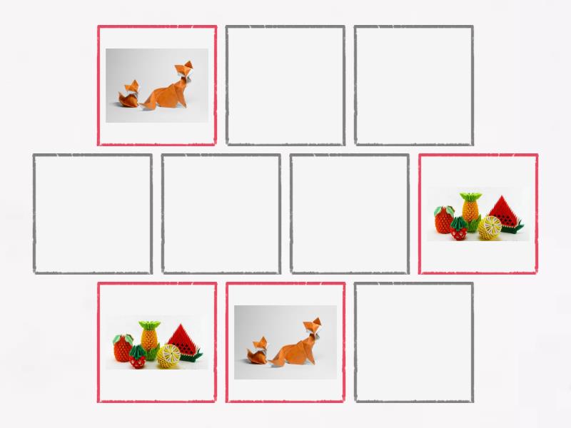 ORIGAMI MEMORY - Matching pairs