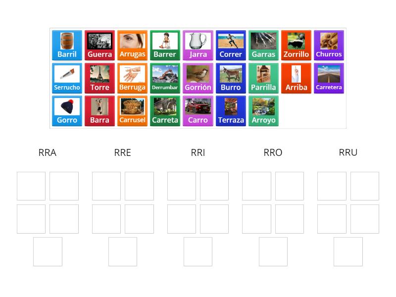 2.- OPG: PALABRA + IMAGEN - RRA RRE RRI RRO RRU - Group sort