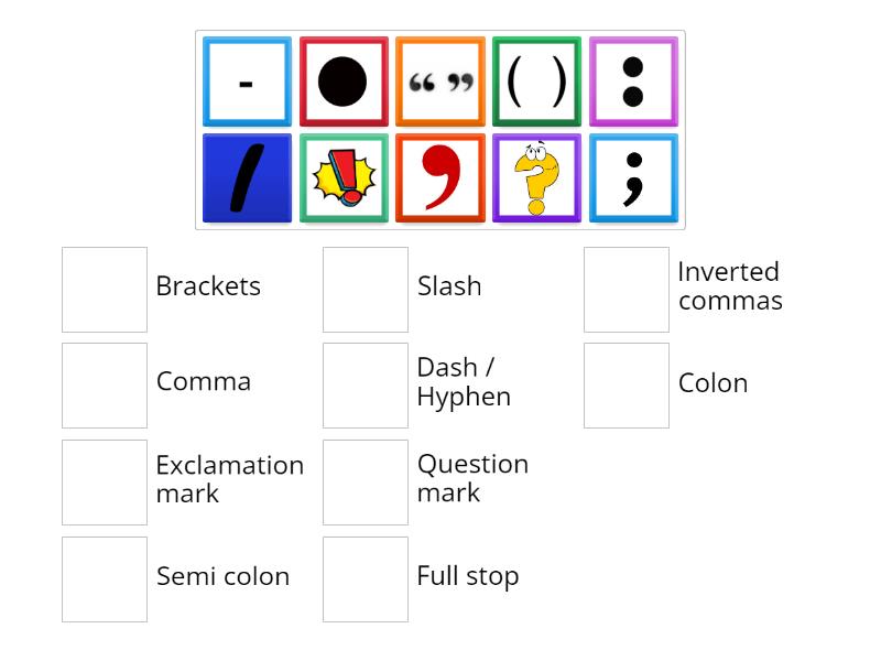Punctuation game - Match up