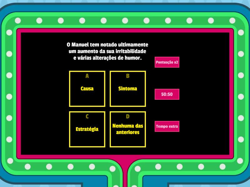 Síndrome de Burnout em contexto laboral - Gameshow quiz