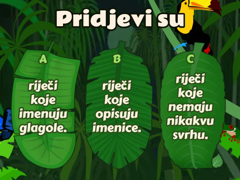 Vrste pridjeva - Quiz