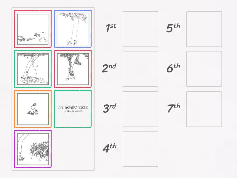 The Giving Tree - Sequencing - Rank order