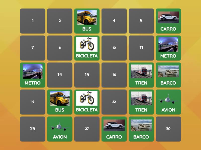 Medios de transporte - Matching pairs