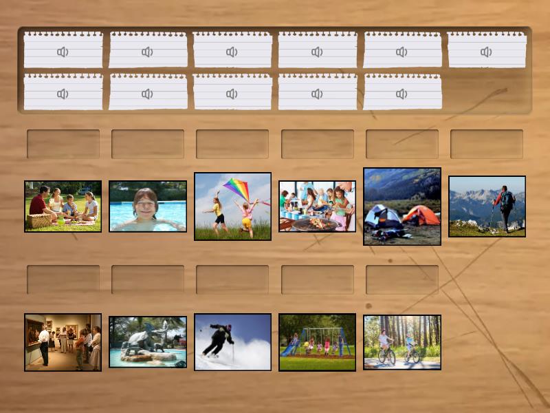 SEASONS: Match the activities to the images - Match up