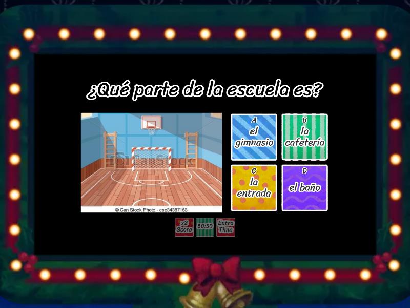 J2 Las partes de la escuela - Gameshow quiz