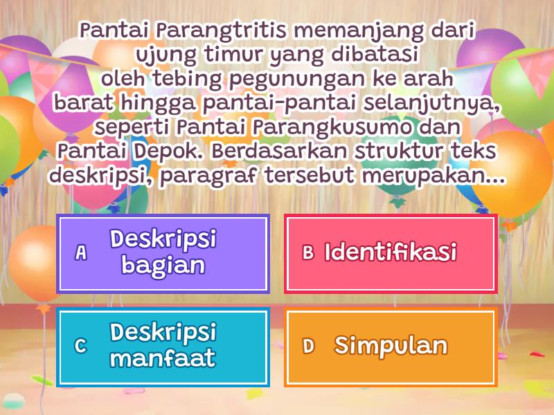 teks deskripsi - Quiz