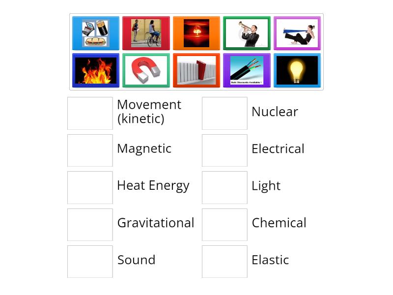 Types of Energy - Match up