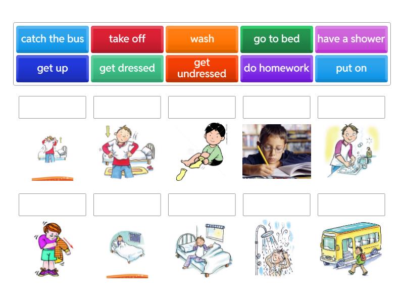 Kid's Box 3 Unit 3 Routines - Match up