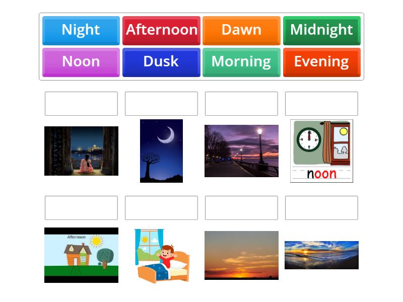 Times of the day KIDS - Match up