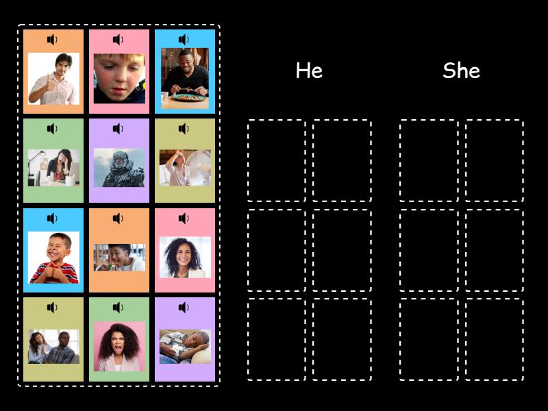Feelings - He/She - Group sort