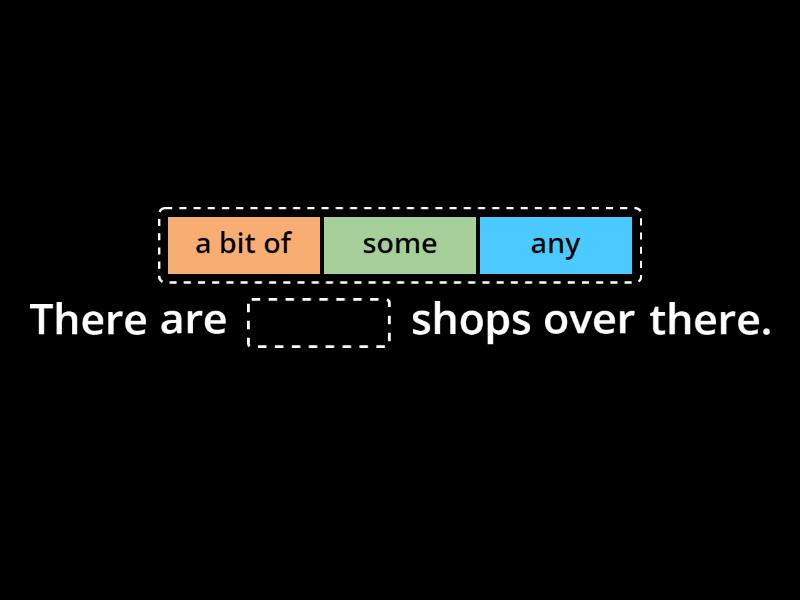 some / any / a lot of / a few / a bit of - Complete the sentence