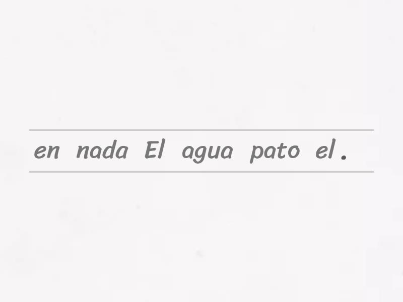 Oraciones animales de la granja - Unjumble