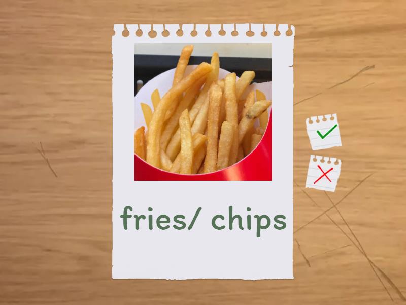 foods and drinks - Flash cards