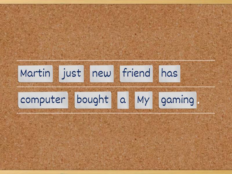 Just - present perfect word order - Unjumble