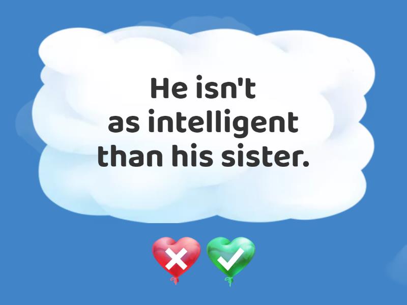 Degrees of Comparison. Correct the mistakes. - Flash cards