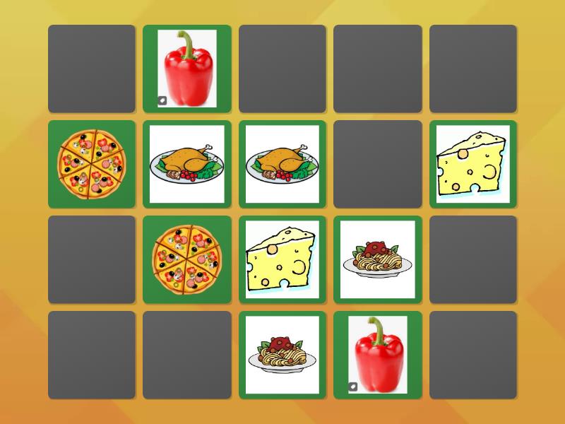 Food memory game! - Matching pairs