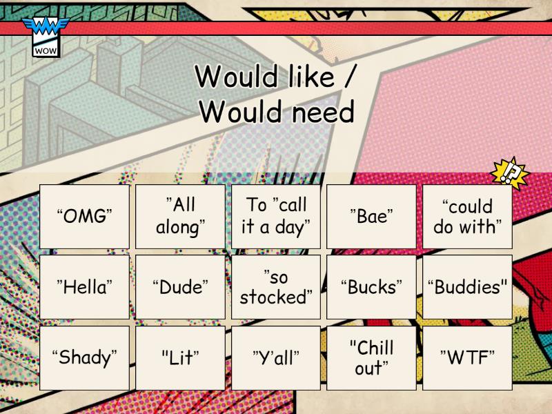 Slang - Find the match