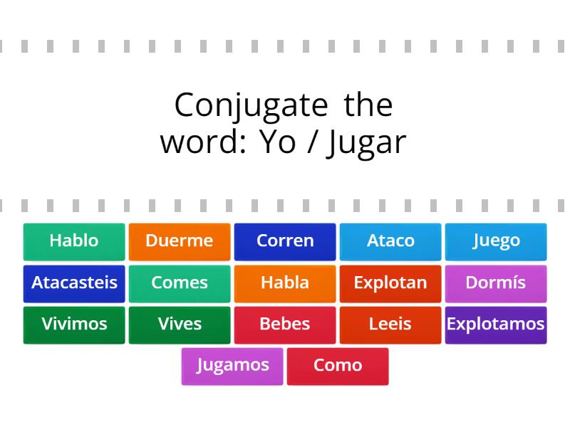 Spanish Conjugations - Cada oveja con su pareja