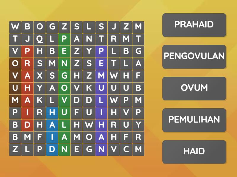 Word Search Kitar Haid - Wordsearch