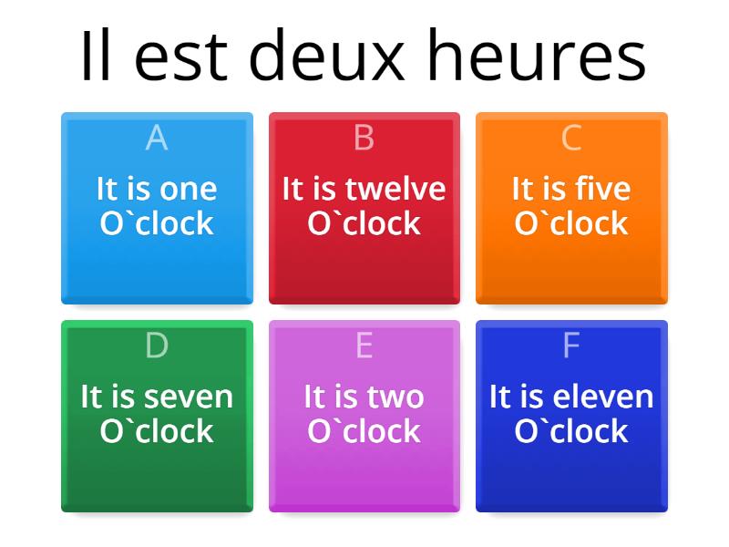 L`heure - Quiz