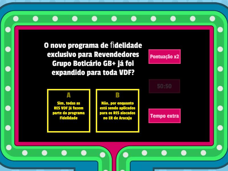 VDF - Jogo Final - Gameshow quiz