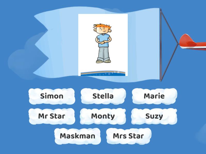 Kid's box 1. Unit 1. Characters. () - Find the match