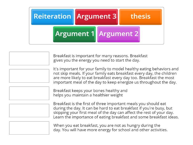 Rearrange Paragraph - Match up