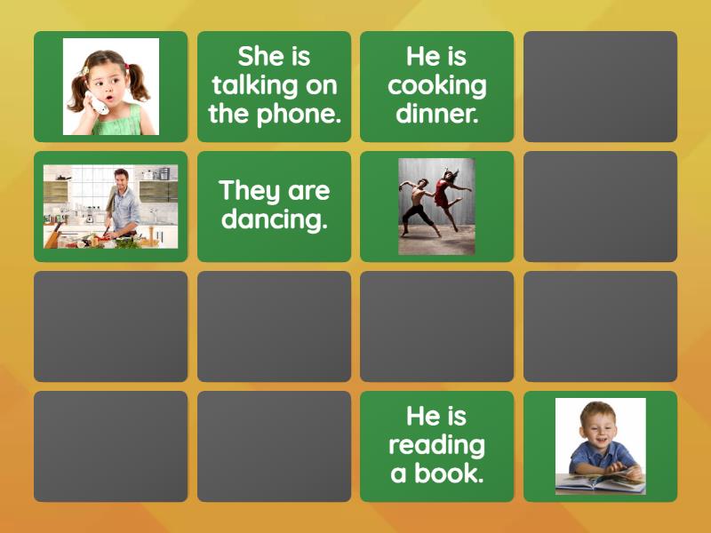 PRESENT CONTINUOUS - Matching pairs
