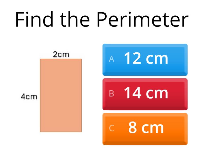 2D shapes Perimeter and Area - Quiz