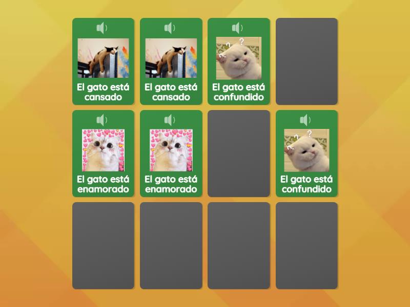Verbo ESTAR - está (emociones) - Parejas