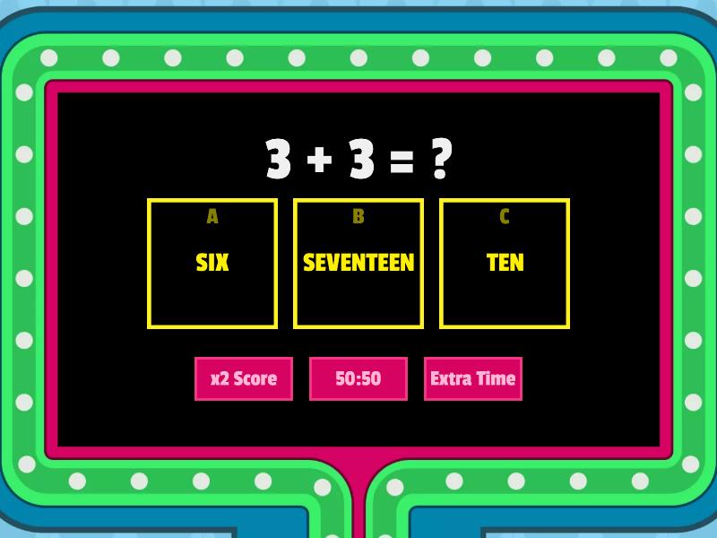 Math Quiz (0-20) - Gameshow quiz