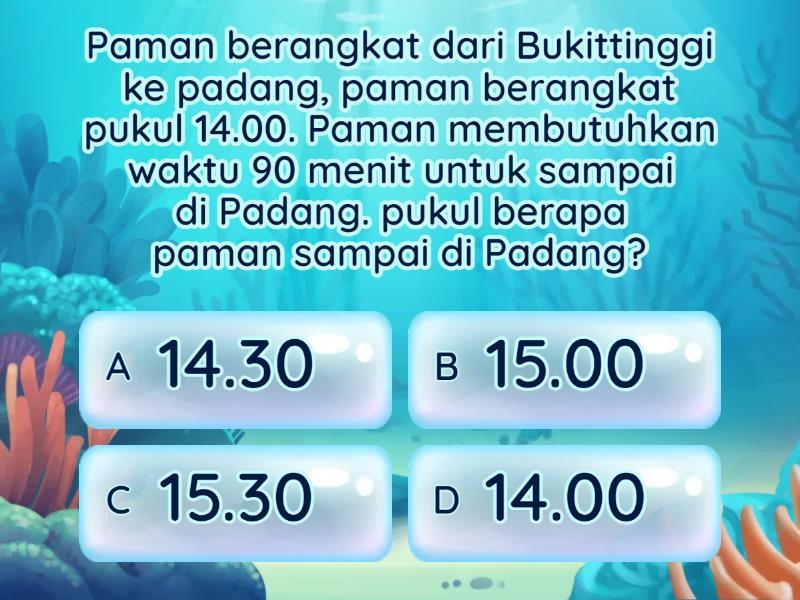 Kuis MTK Tema 6 subtema 1 dan 2 - Quiz